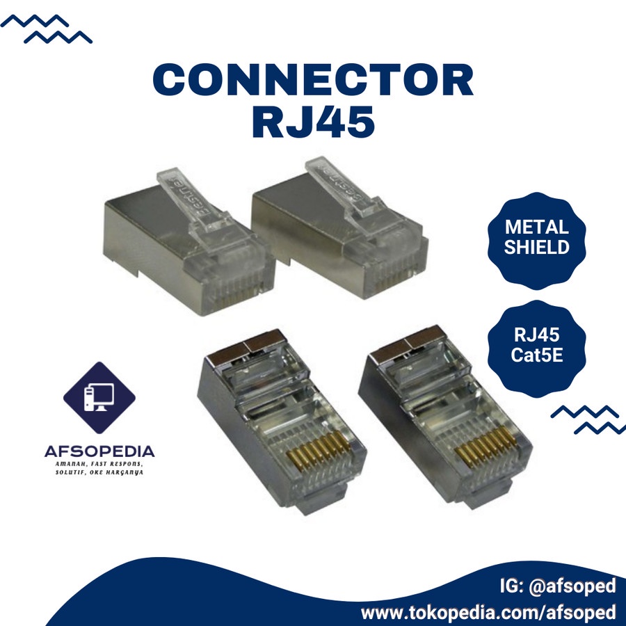 Jual RJ45 Connector LAN Lapis Besi (Satuan) | Shopee Indonesia