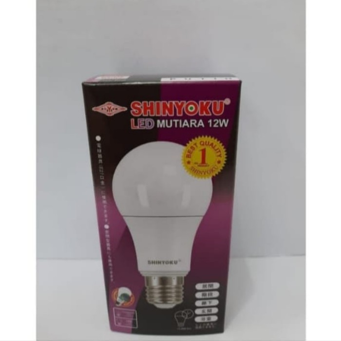 Jual Lampu Led Shinyoku Mutiara 12 Watt Garansi 1 Tahun / Lampu Shinyoku 12w / Lampu Bohlam 12 ...