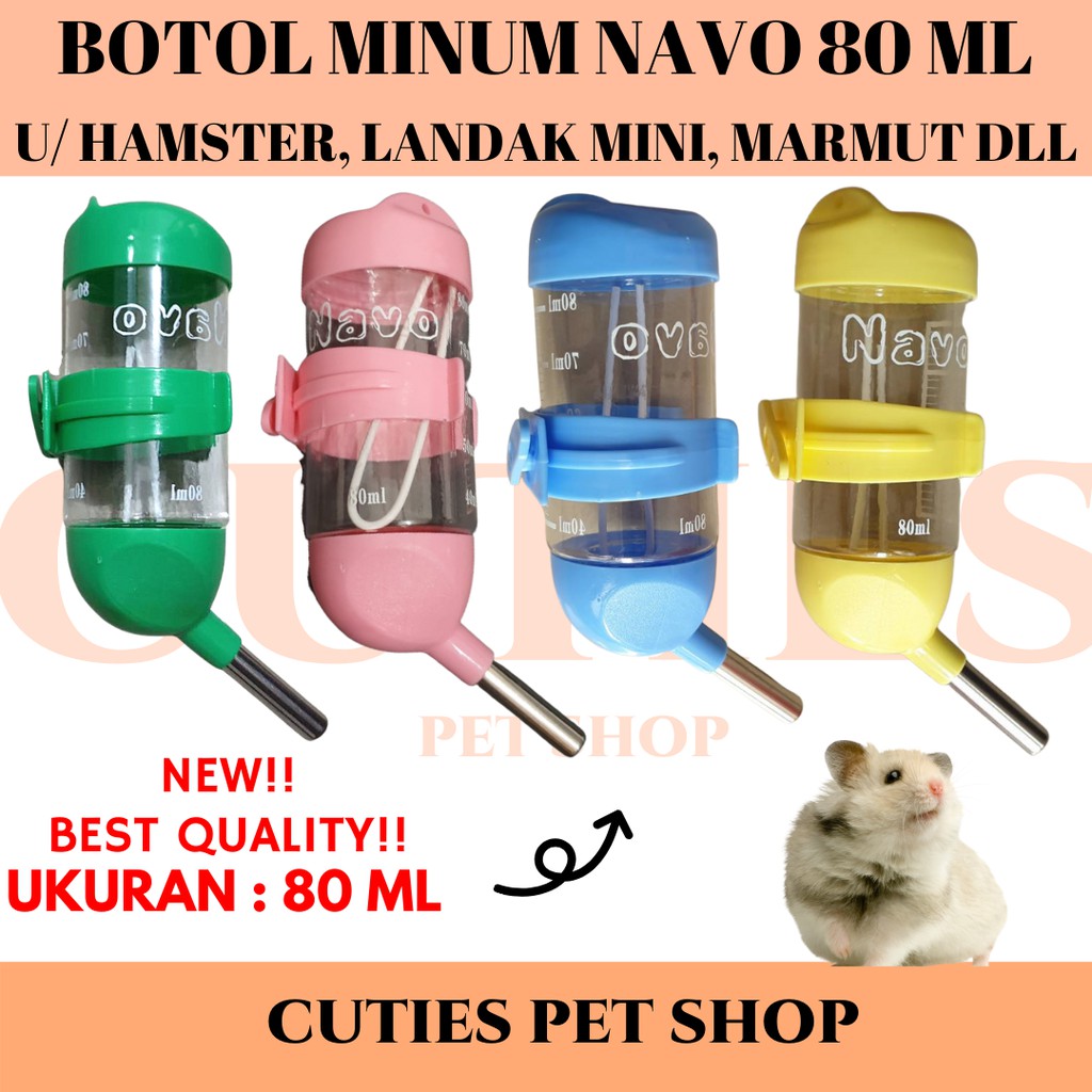 Jual BOTOL MINUM NAVO 80 ML / HAMSTER KELINCI MARMUT / TEMPAT MINUM ...