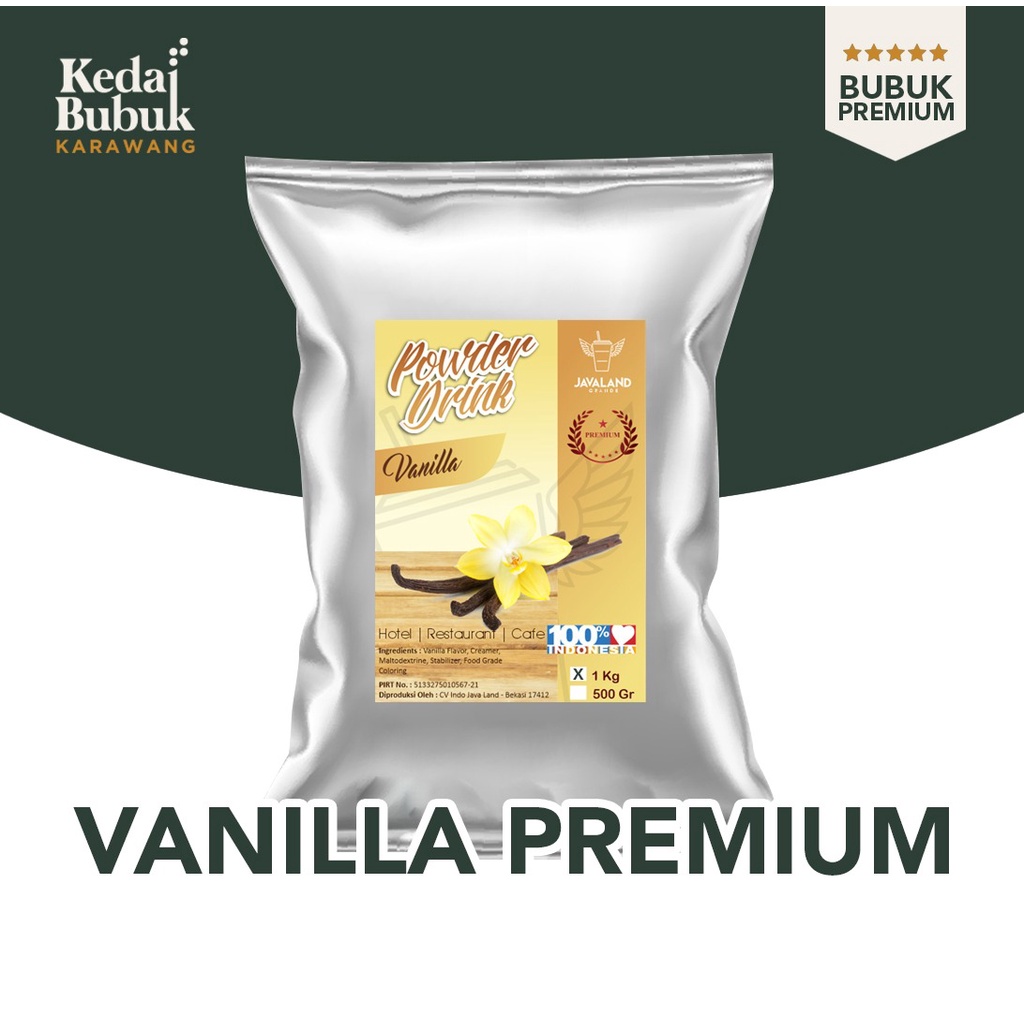 Jual PREMIUM Vanilla BP Bubuk Minuman Bubble Javaland 1kg | Shopee ...