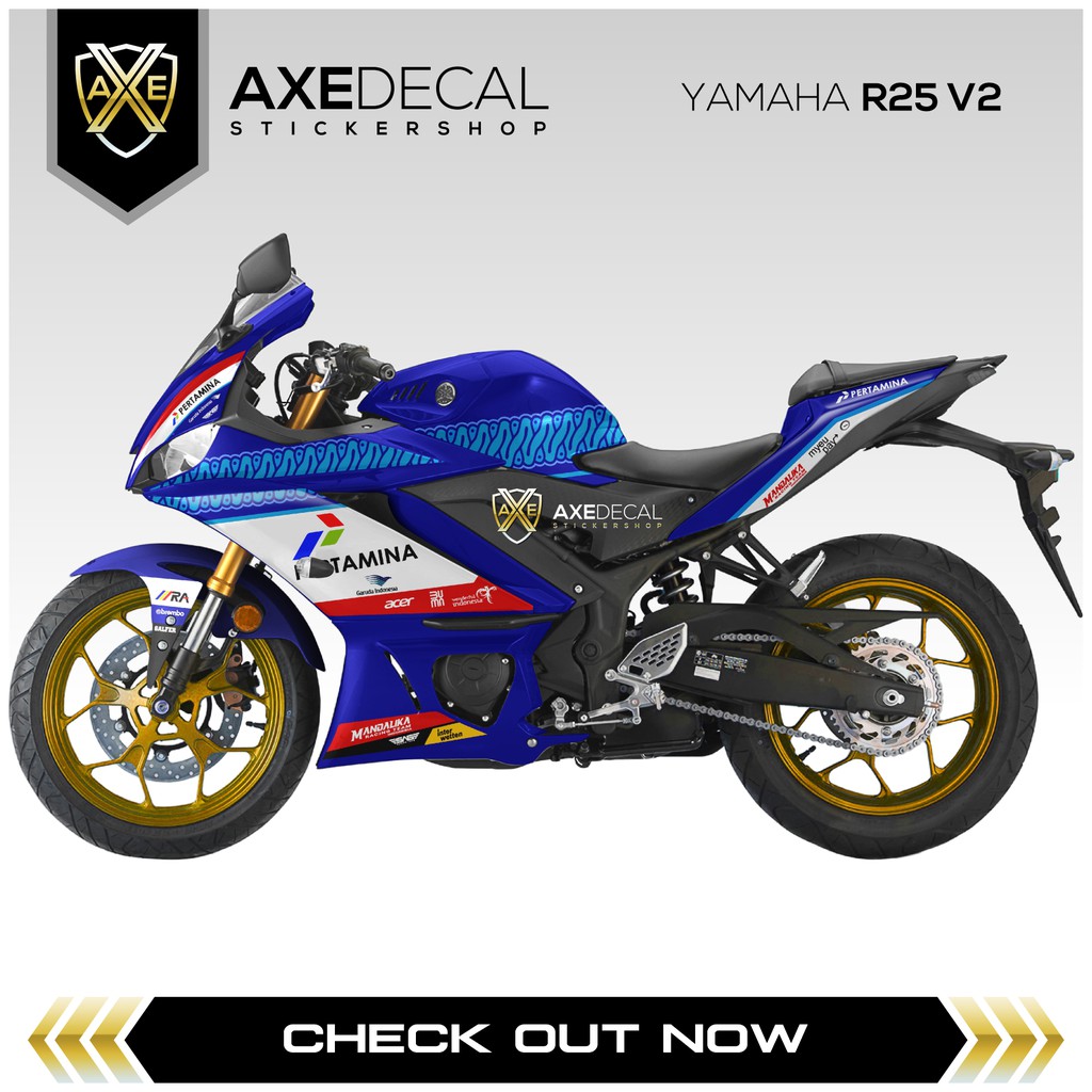 Jual Decal Striping Yamaha R25 V2 custom Desain / Stiker Motor R25 V2 ...