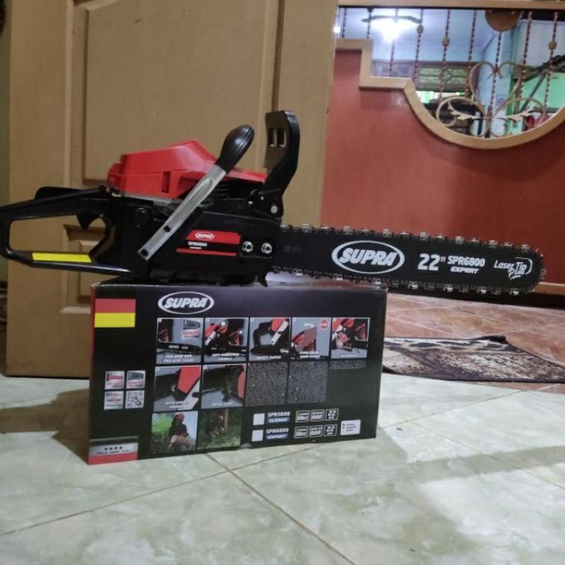 Jual SUPRA SPR 6800 Mesin chain saw 22 inch bar laser gergaji pohon | Shopee Indonesia