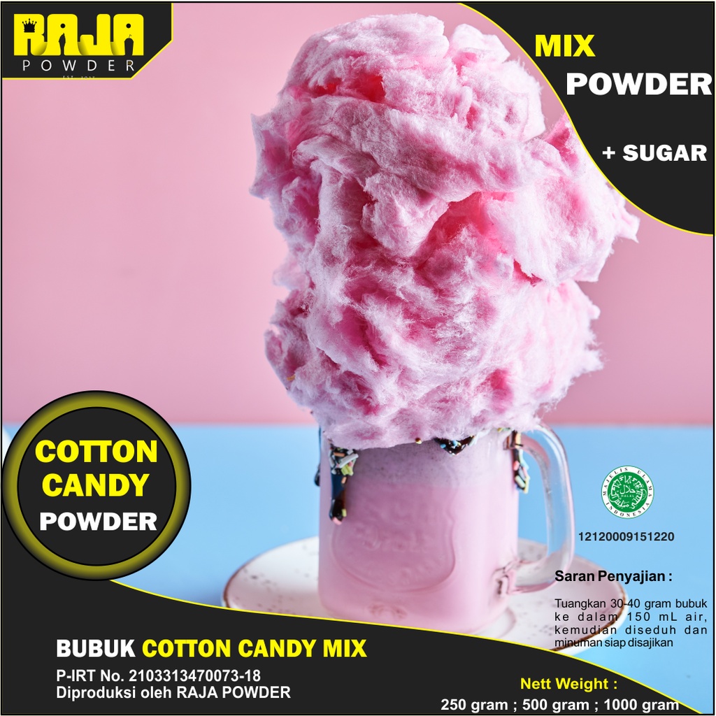 Jual Bubuk Cotton Candy Bubuk Permen Kapas 250 gram | Shopee Indonesia