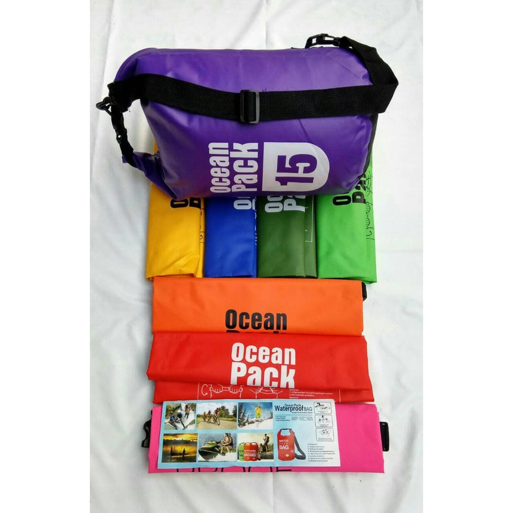 Jual drybag 15 liter dry bag 15 liter merk ocean pack | Shopee Indonesia