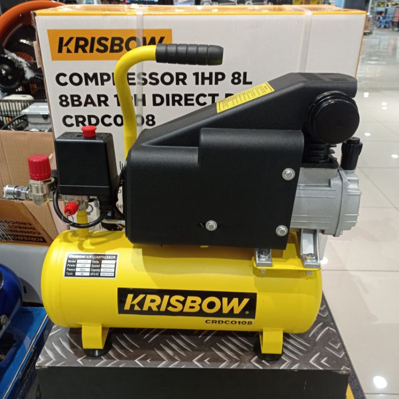 Jual Krisbow Kompresor Angin 1hp 8l 8bar 1ph | Shopee Indonesia