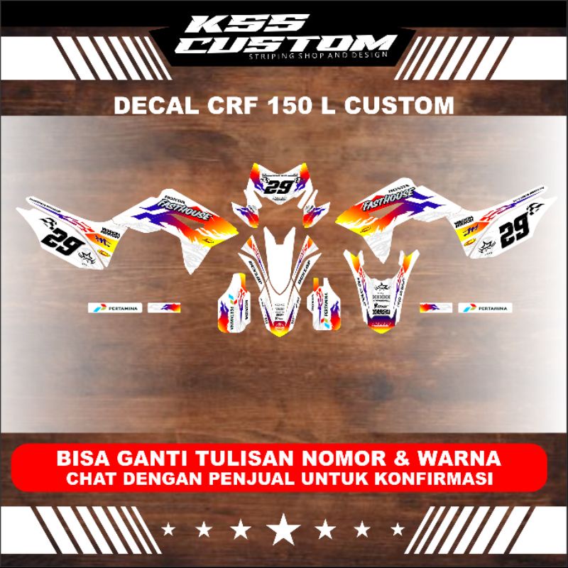 Jual DECAL CRF150L FULL BODY - DECAL CRF FAST HOUSE - DECAL CRF 150 L ...