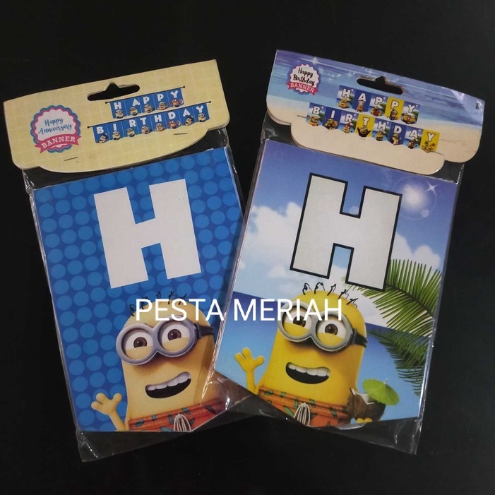 Jual BANNER MINIONS / BANNER HAPPY BIRTHDAY MINIONS / BANNER HBD ...