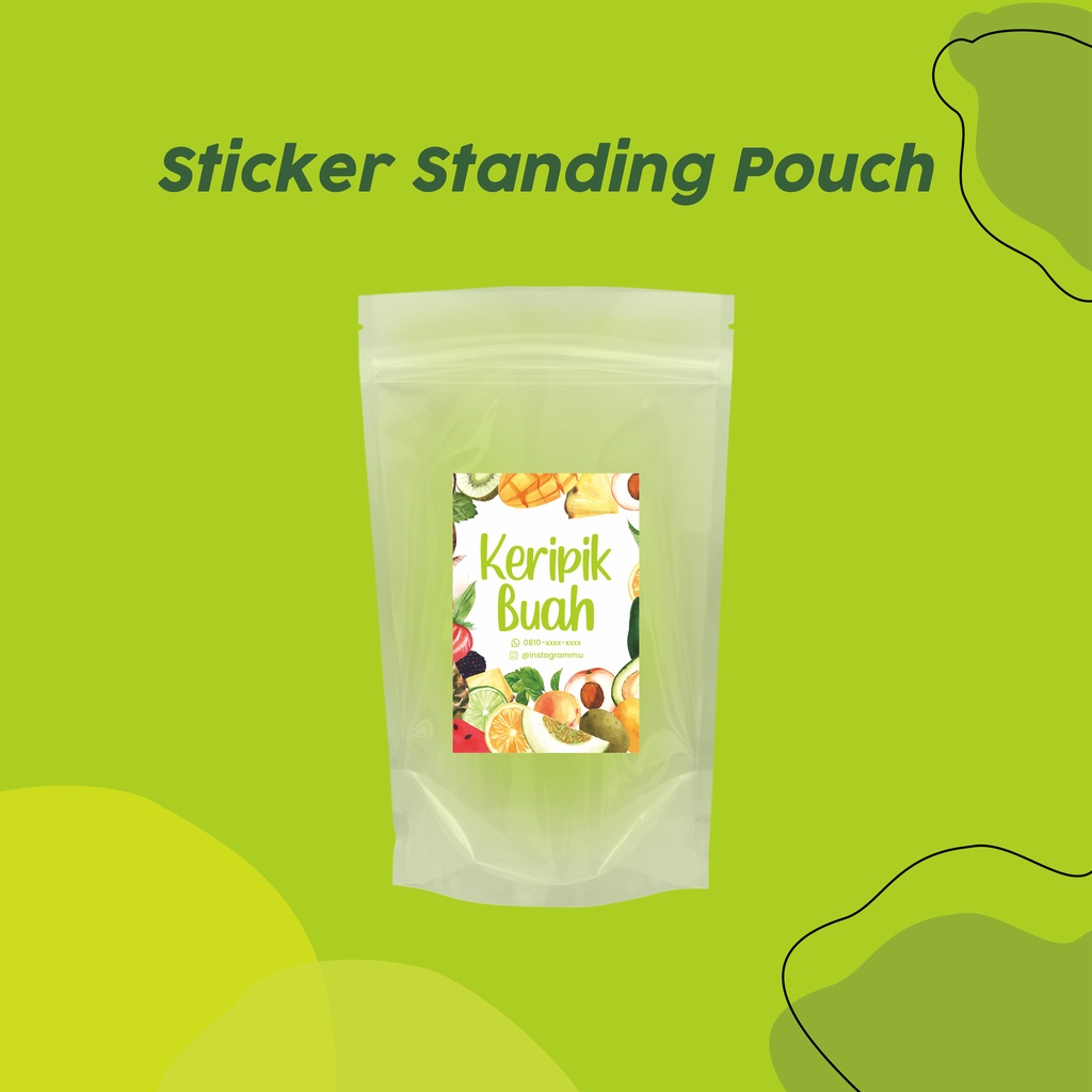 Jual STICKER STANDING POUCH/ STICKER KEMASAN/ STICKER PRODUK/ STICKER ...