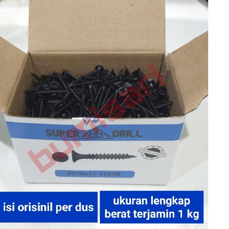 Jual Trend - Skrup / Sekrup Gypsum Hitam - per dus = per 1 Kg berat ...