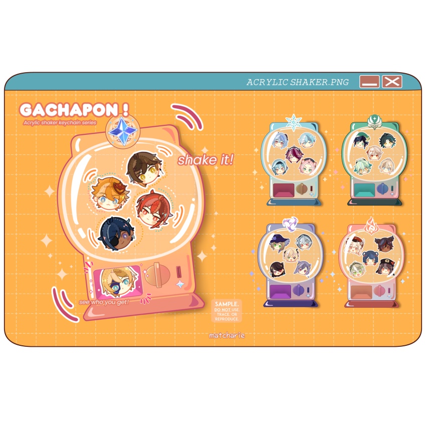 Jual [FAN MADE MERCHANDISE] GENSHIN IMPACT GACHAPON SHAKER KEYCHAIN ...