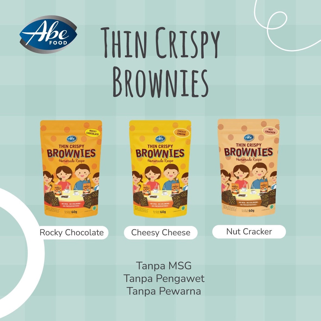 Jual Abe Food Thin Crispy Brownies/ Biskuit Anak Sehat/ Makanan Ringan ...