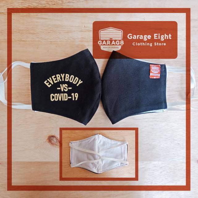 Jual Masker non medis 2 layer-custom sablon | Shopee Indonesia