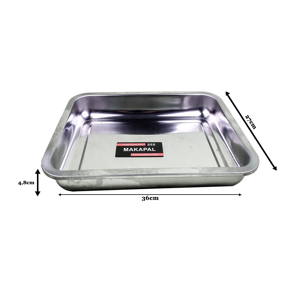 Jual DHW Nampan Stainless Persegi, Nampan Tray Plastik Waitress Loyang ...