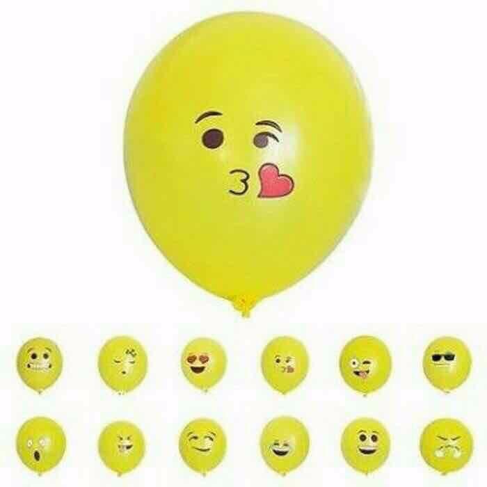 Jual Balon Latex Emoticon 12 inch isi 100 | Shopee Indonesia