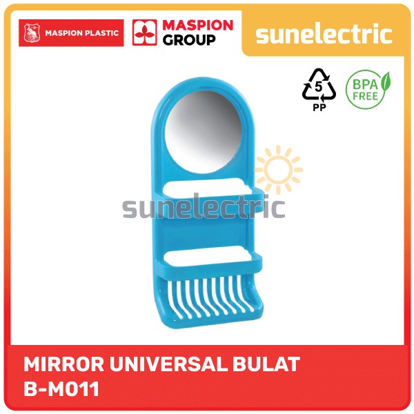 Jual Maspion PLA Universal Round Mirror / Kaca Bulat Dinding + Rak ...