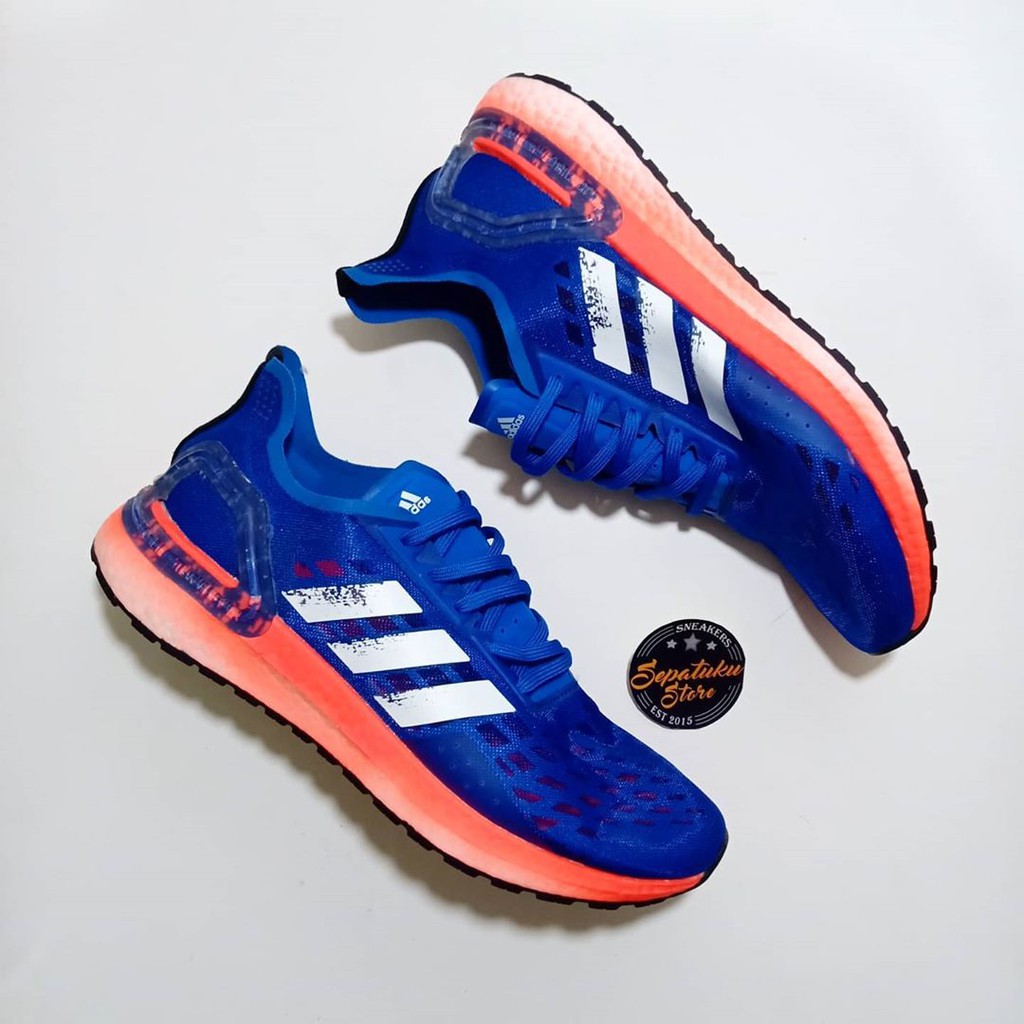 Jual Sepatu Adidas Ultraboost Ultra boost PB Glow Blue Core White Solar ...