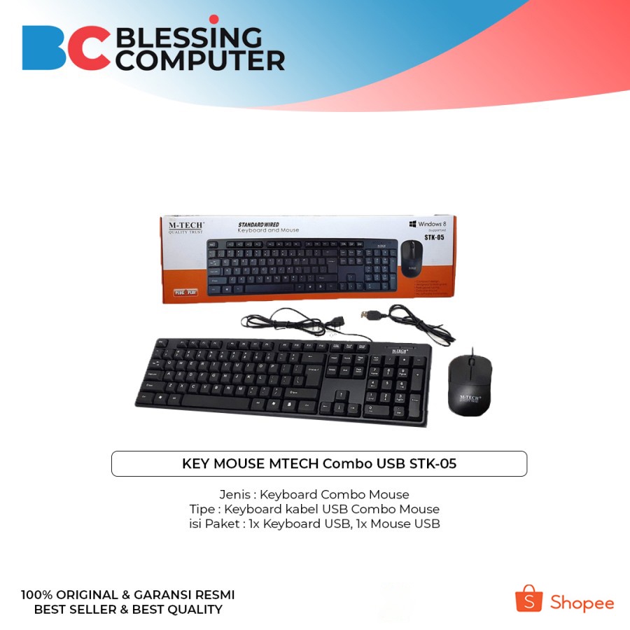 Jual KEY MOUSE MTECH Combo USB STK-05 | Shopee Indonesia