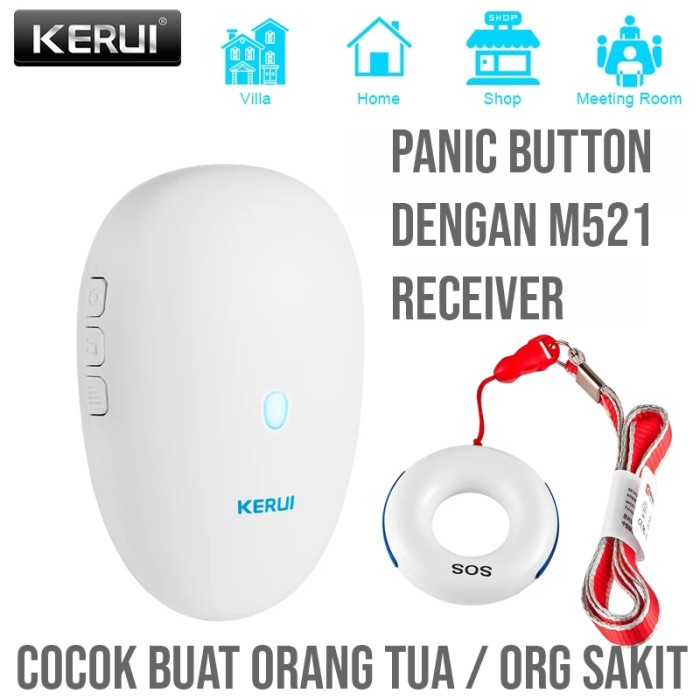 Jual Kerui M521 dan E8 Panic Button Emergency Buat Orang Sakit / Tua ...