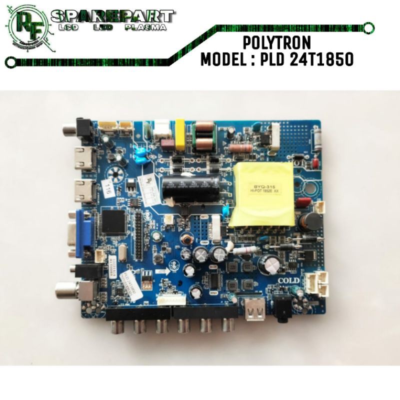 Jual MB TV LED POLYTRON PLD24T1850 Mainboard tv led polytron pld 24t1850 | Shopee Indonesia