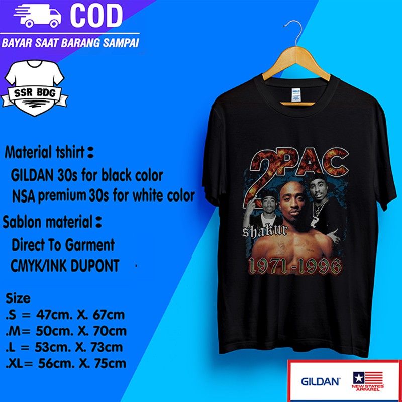 Jual Kaos 2pac baju band musik vintage pria wanita unisex luar negri ...