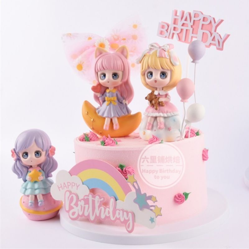 Jual Topper Kue Bentuk Princess/ Figure Little Princess Cake Topper ...