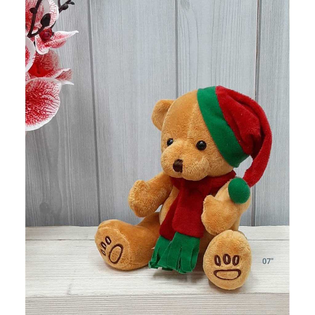 Jual Boneka Bear Natal 20cm/7"/boneka animal christmas/boneka beruang ...