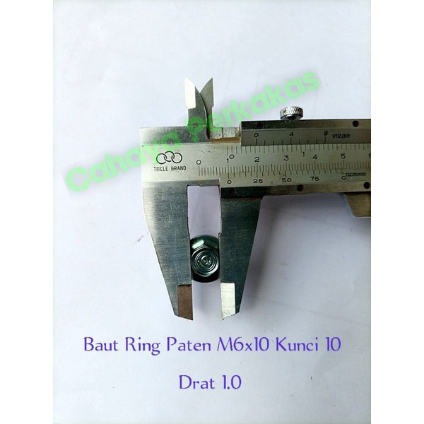 Jual AD Baut Ring Paten Hex Flange Bolt M6 x 10 Drat 1.0 Kunci 10 ...