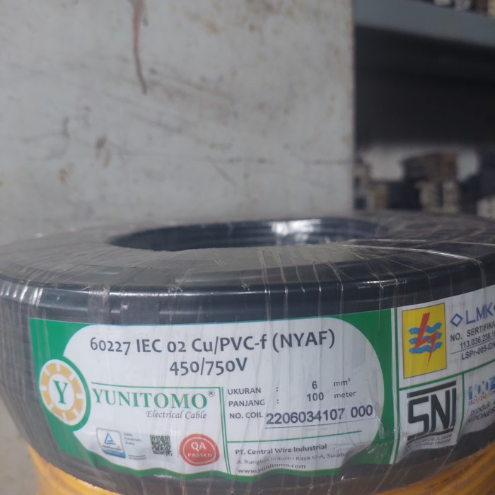 Jual kabel 1x6mm NYAF yunitomo 100M | Shopee Indonesia