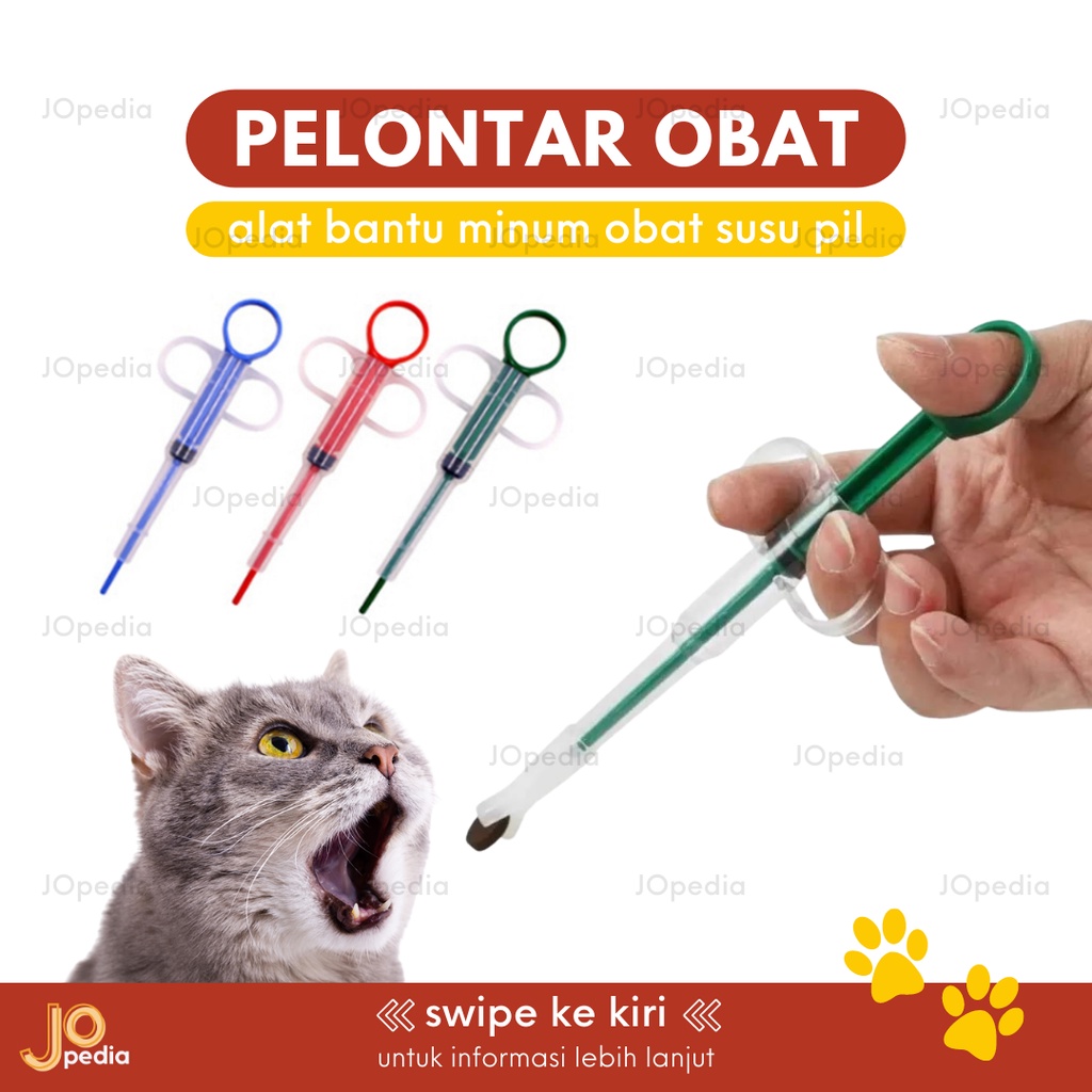 Jual PELONTAR OBAT Kucing Anjing Alat Bantu Minum Obat Susu Pil Feeding ...