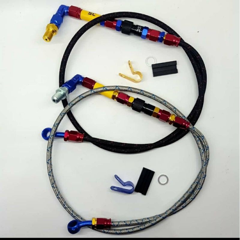 Jual selang rem psi serat kawat 95cm universal by sc | Shopee Indonesia