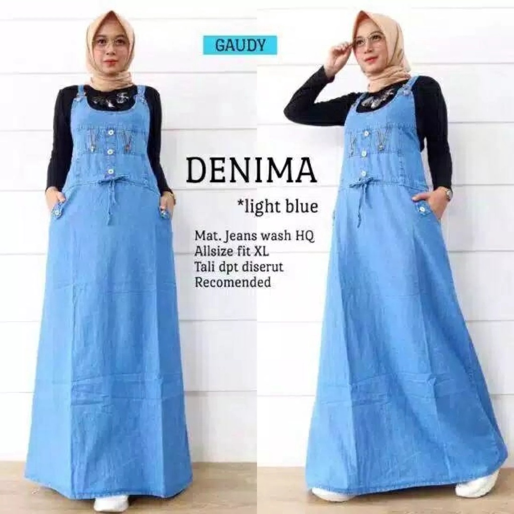 Jual Baju Overall Wanita Fashion Remaja Benty Fit XL Bahan Jeans Wash ...