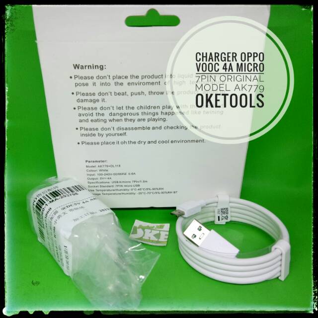 Jual Charger Oppo VOOC 4A Micro 7pin Fast Charging Original - TC Oppo ...
