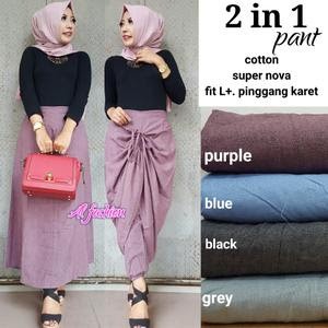 Jual Xds0Vjdv Celana Jogger Rok Zaskia Serut 2 In 1 Skirt Pants Cewe ...