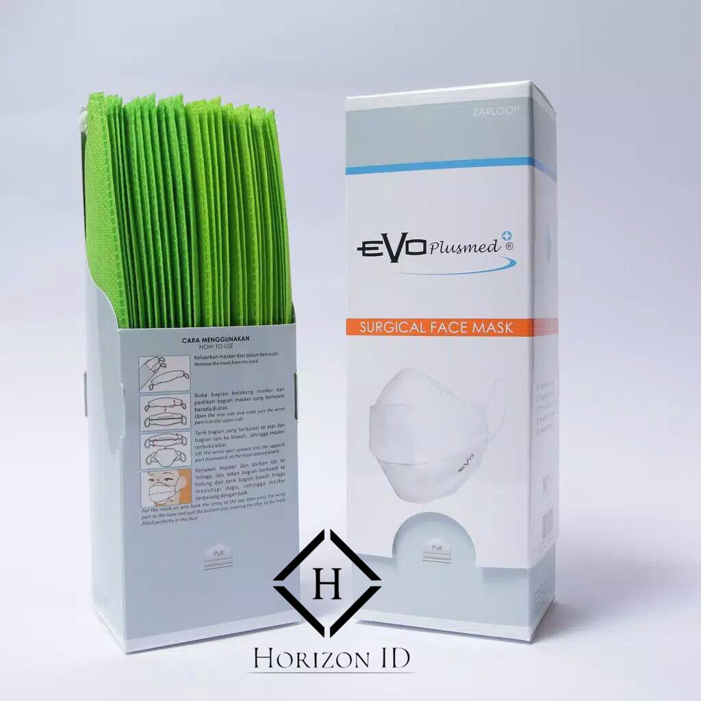 Jual Masker Medis Evo Plusmed KF94 3 Ply isi 25 pcs per box Ready stock ...