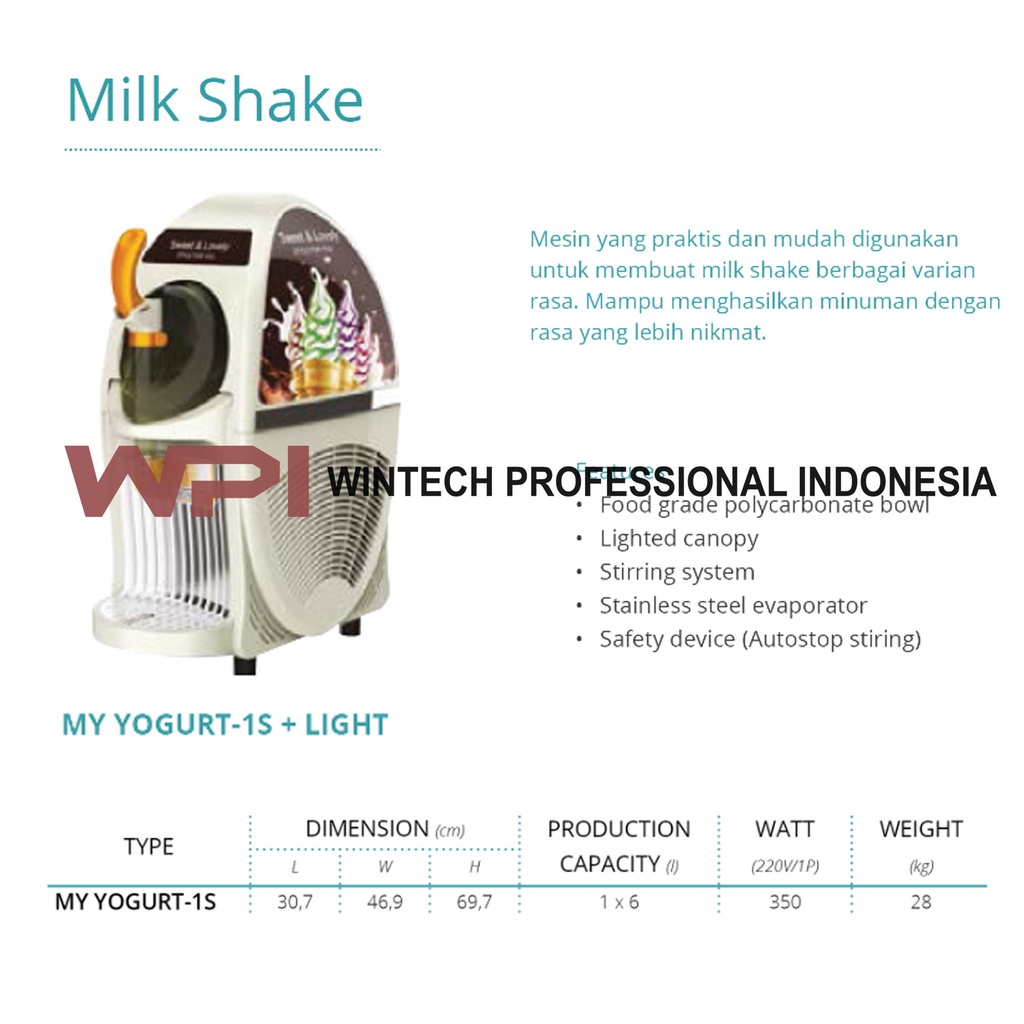 Jual Gea MY YOGURT-1S Frozen Yoghurt Machine - Mesin Pembuat Milk Shake Dengan Berbagai Varian ...