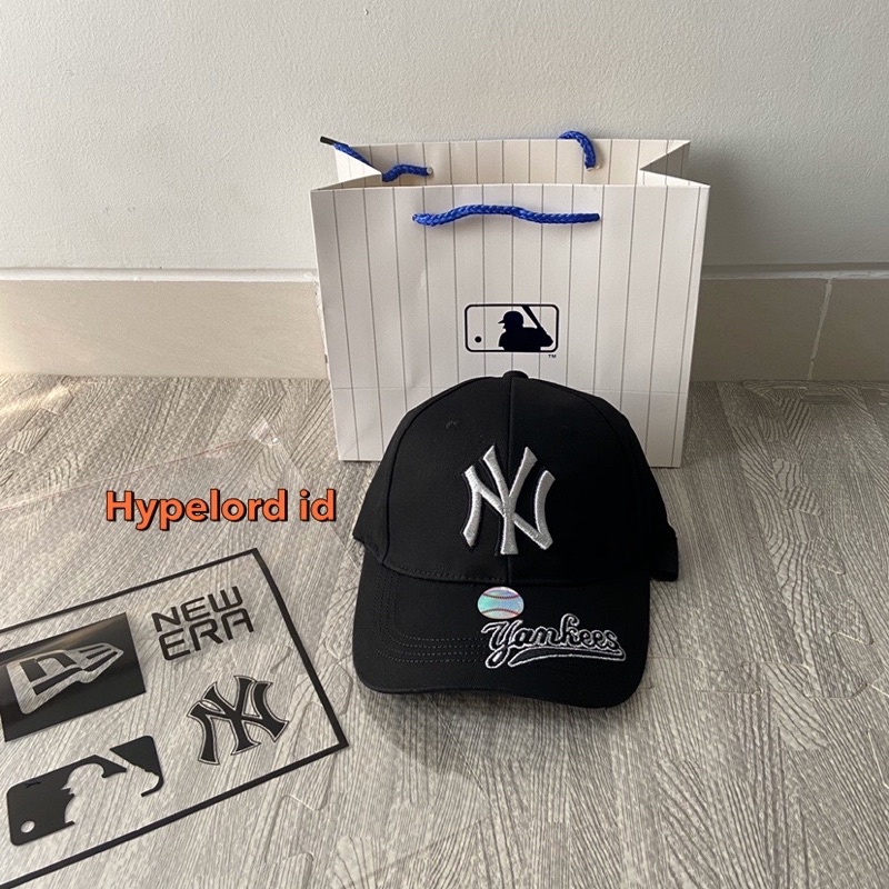Jual Topi Ny NewYork Cap Hitam logo Silver Yankess Font | Shopee Indonesia