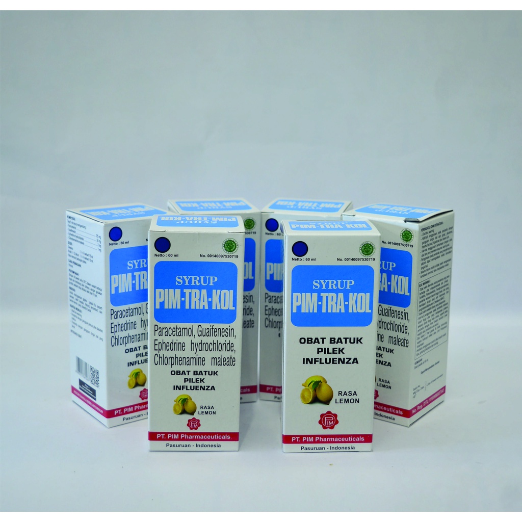 Jual Pim-Tra-Kol Sirup / Syrup 60 Ml Rasa Lemon (Obat Batuk, Flu ...
