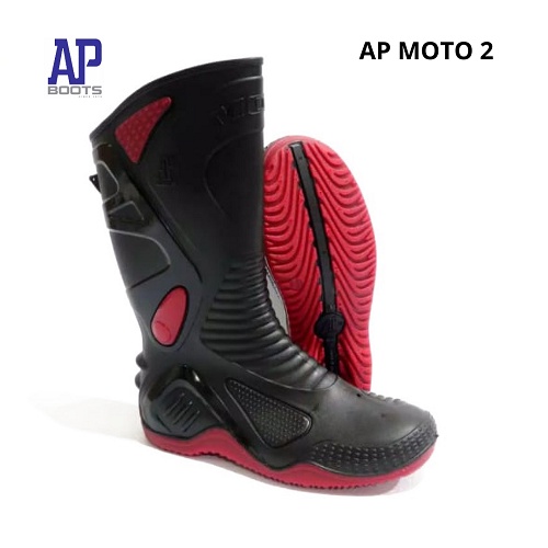 Jual PROMO Sepatu AP Boots Murah - AP BOOTS MOTO 2 BLACK RED SIZE 39 ...