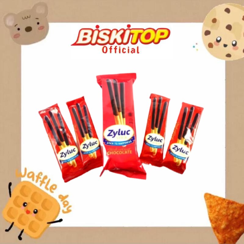Jual BISKITOP OFFICIAL - ZYLUC STICK CHOCOLATE TRAY (45 Gram) Biskuit ...