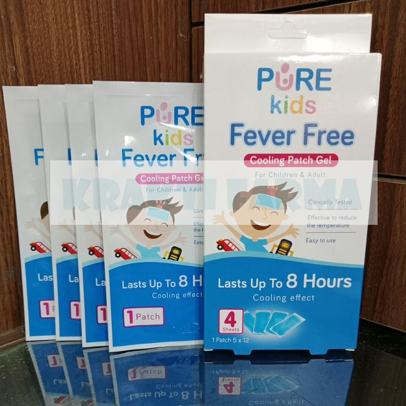 Jual Pure Kids Fever Free Cooling Patch Gel - Kompres demam anak dan ...