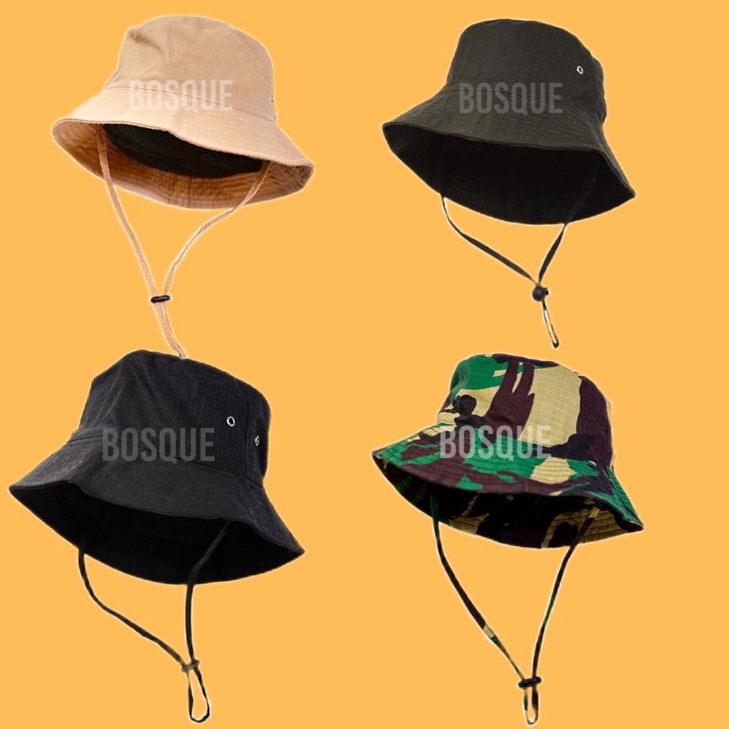 Jual Topi Bucket Rimba Tali Pria/Wanita Kualitas Premiun Dewasa/Remaja ...