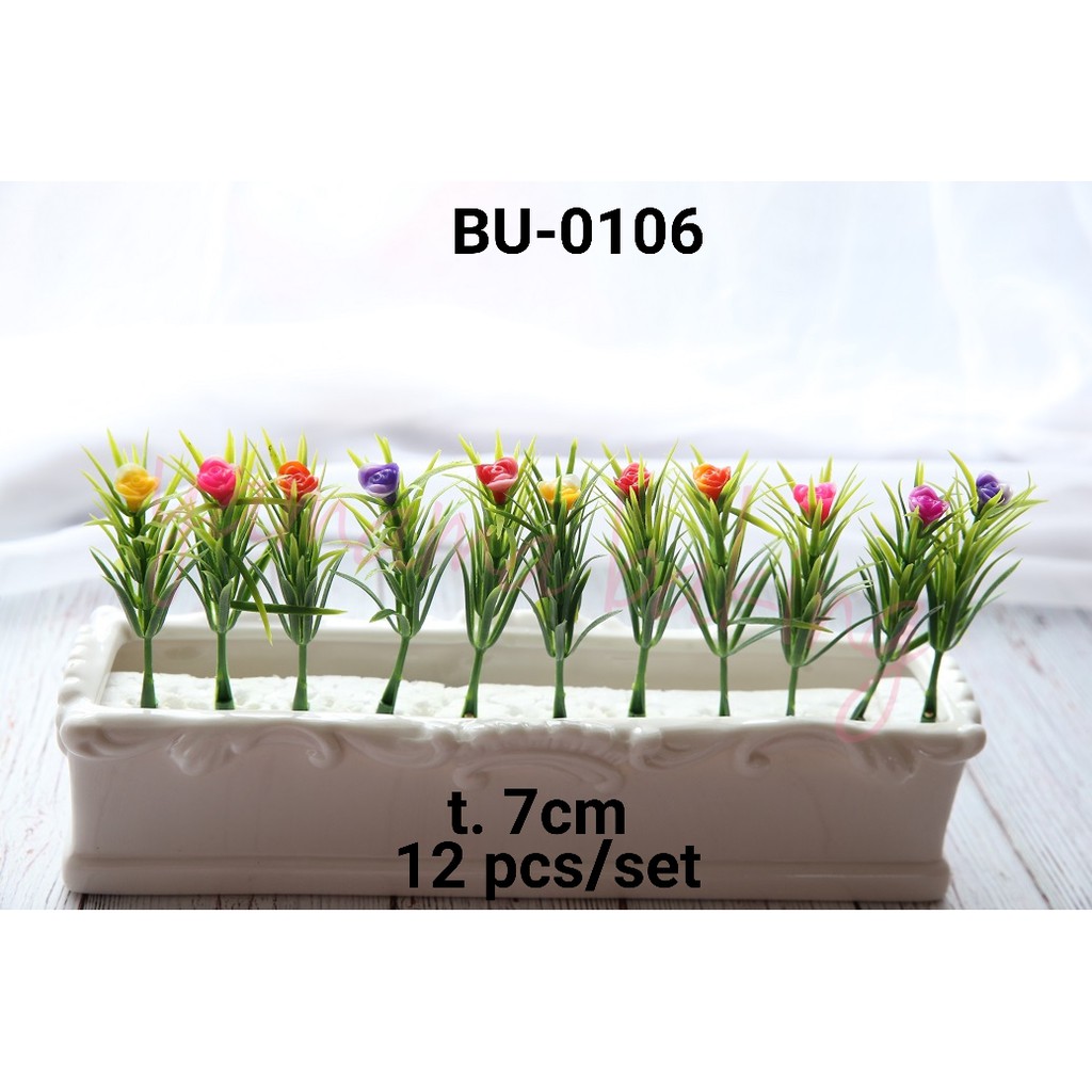 Jual BU-0106 Topper hiasan kue tart cake rumput bunga daun tanaman ...