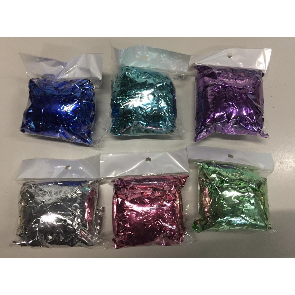 Jual Isi hampers parcel / Rumput Kertas Dekoras Metalik / gift box ...