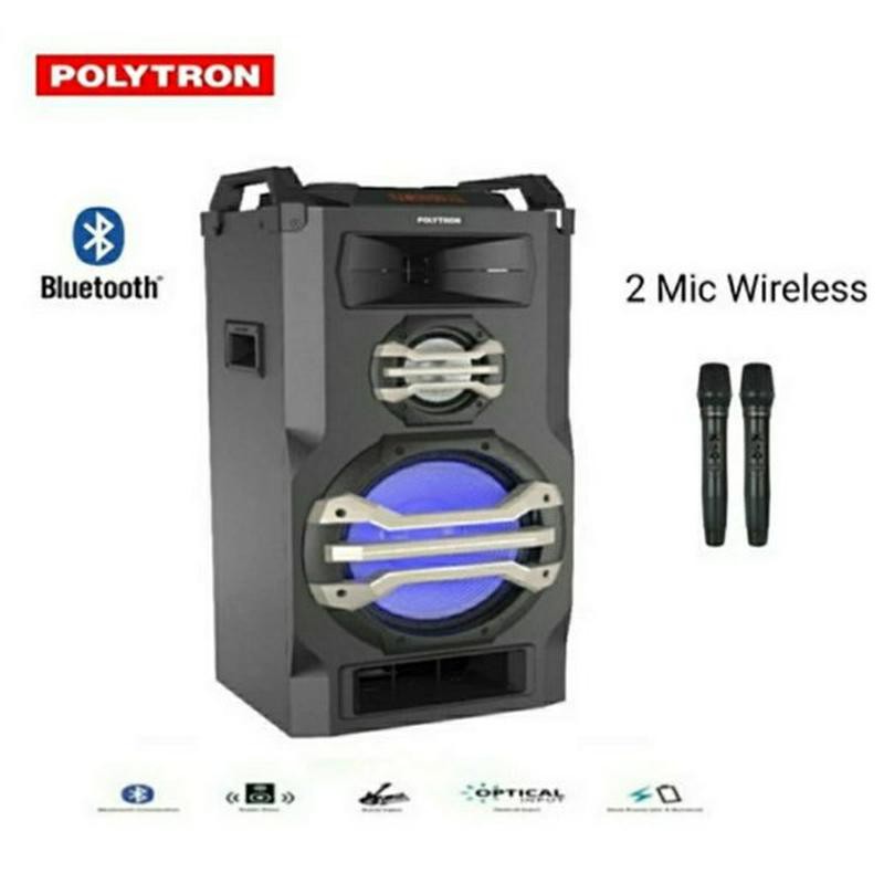 Jual POLYTRON PORTABLE SPEAKER PTS 12K15 WOOFER 12 INCH BLUETOOTH MIC ...