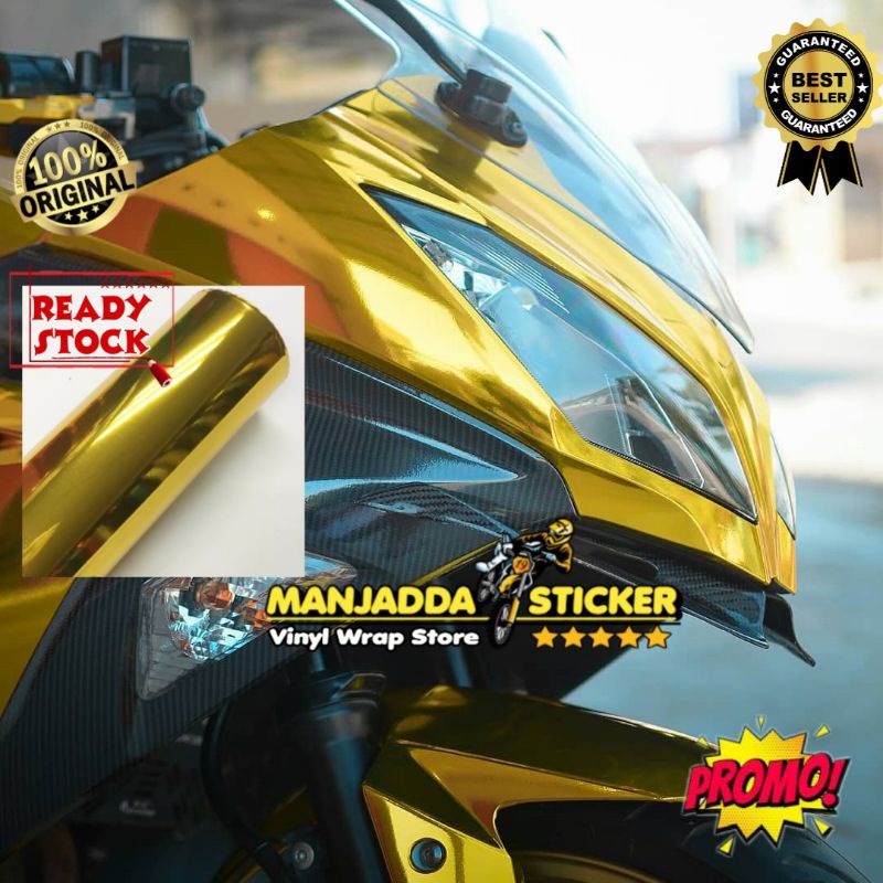 Jual STIKER WRAPPING MOTOR SKOTLET MOTOR GOLD | Shopee Indonesia