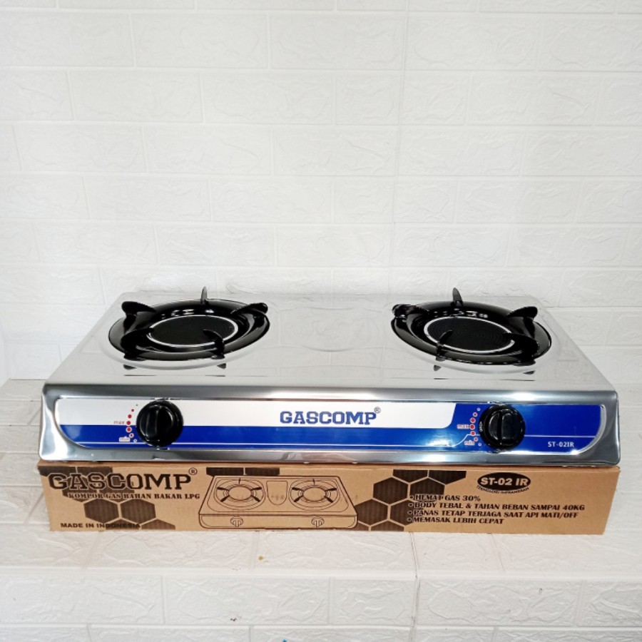 Jual Kompor Gas 2 Tungku Api Bara GASCOMP | Shopee Indonesia
