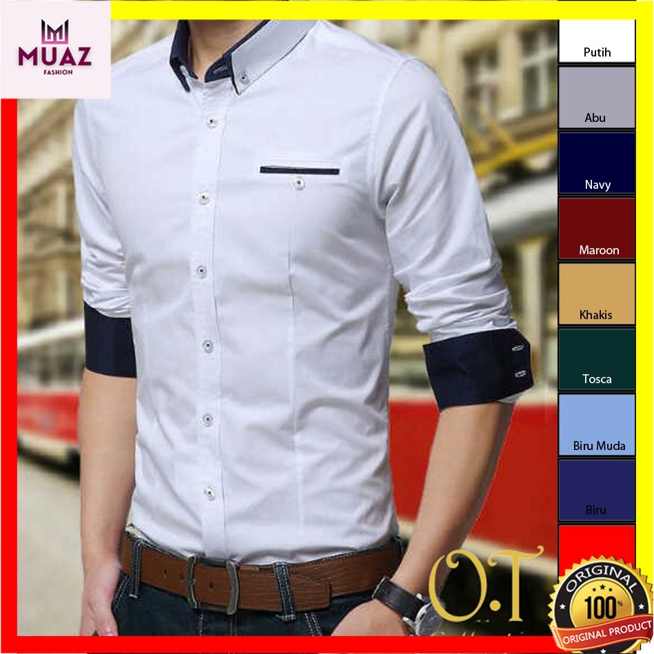 Jual MUAZ [kemeja MR Ukuran XL varian warna] Merk OT collection ...