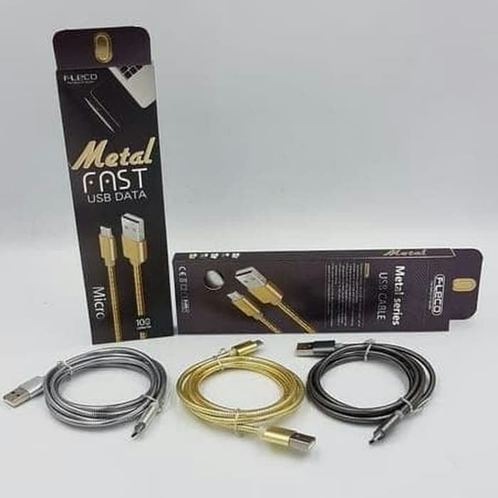 Jual KABEL DATA / KABEL CHARGER KABEL CAST METAL SERIES FLECO USB MICRO ...