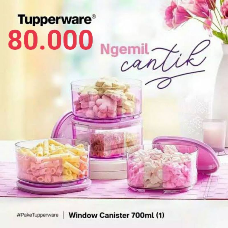 Jual Tupperware Window Canister 700 ml (1 pcs) | Shopee Indonesia