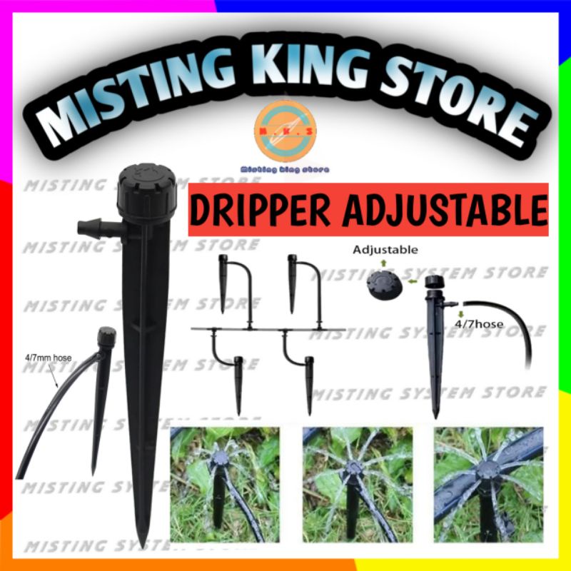 Jual DRIPPER ADJUSTABLE 8 ARAH DRIP STICK ALAT SIRAM AIR SPRINKLER POT ...